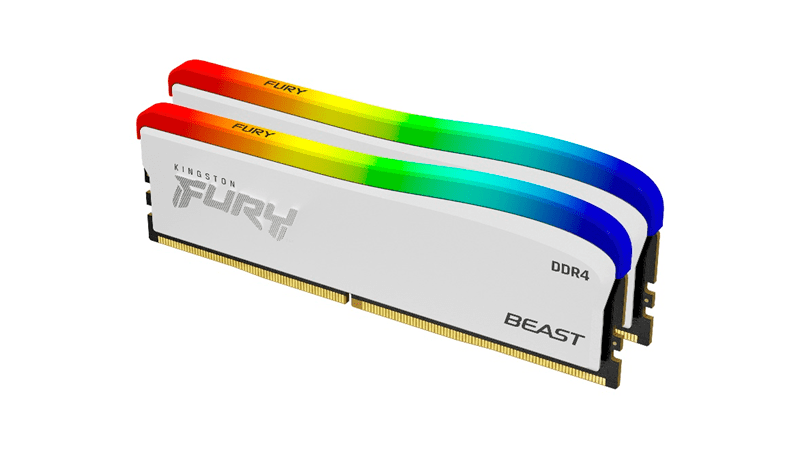 Kingston lança edição especial branca da memória FURY Beast DDR4 RGB ...