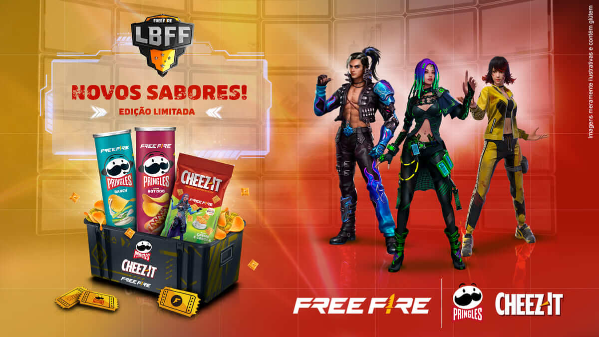 Em parceria com Free Fire, Pringles e Cheez-It lançam sabores em ...