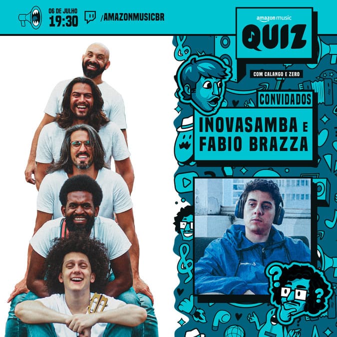Amazon Music Quiz, gincana musical apresentada pelos streamers Calango ...