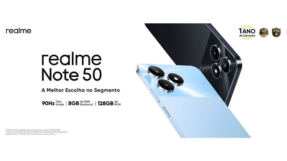 realme apresenta o novo realme Note 50, o primeiro modelo da mais nova ...